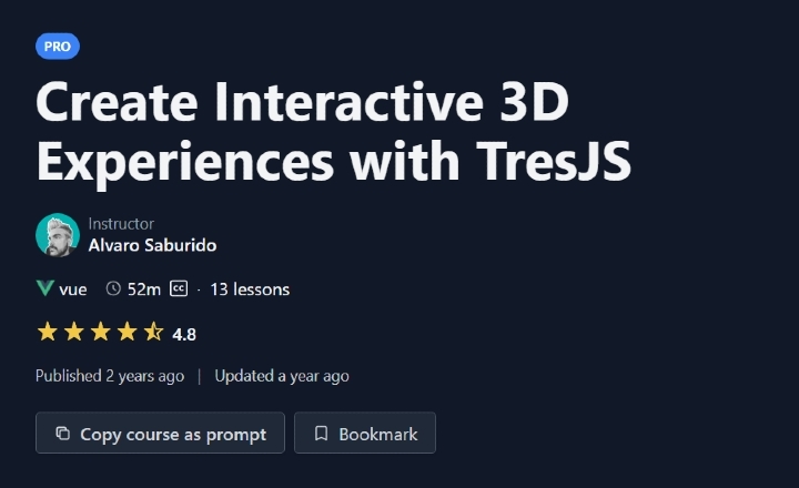 Create Interactive 3D Experiences with TresJS — Online Course